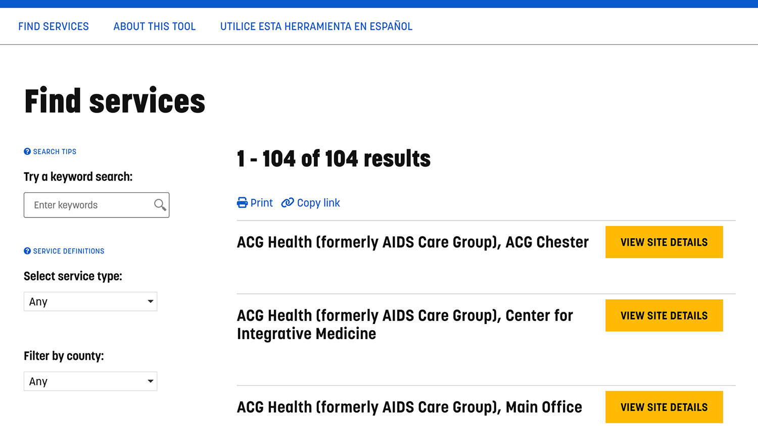 HIV Prevention and Care Resource Finder – Design by Imaginary Office